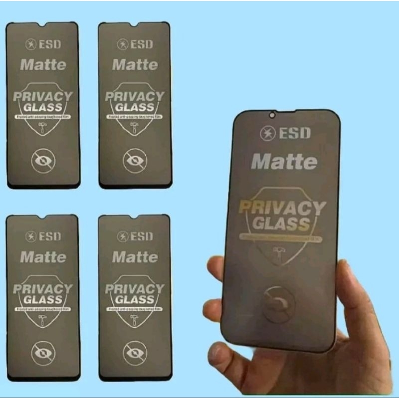 Tempered Glass Esd Anti Spy Matte Dove All Types Vivo T1 4g,T1 5g,T1 ...