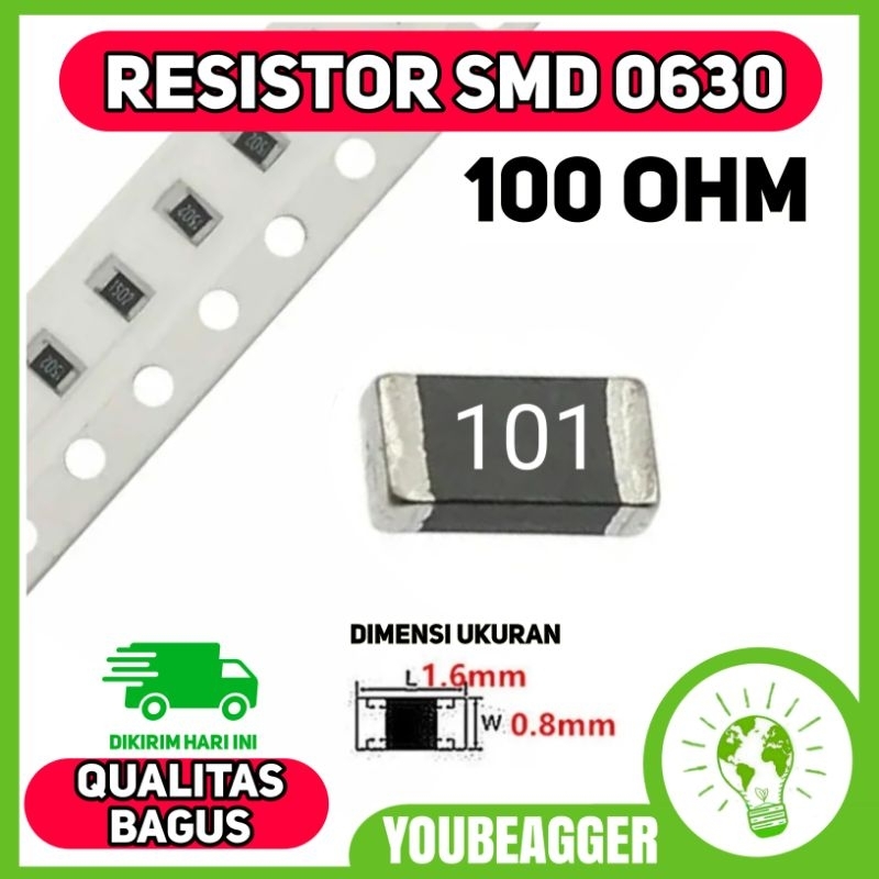 Smd Resistor 100 ohm 101 type 0603 | Shopee Malaysia