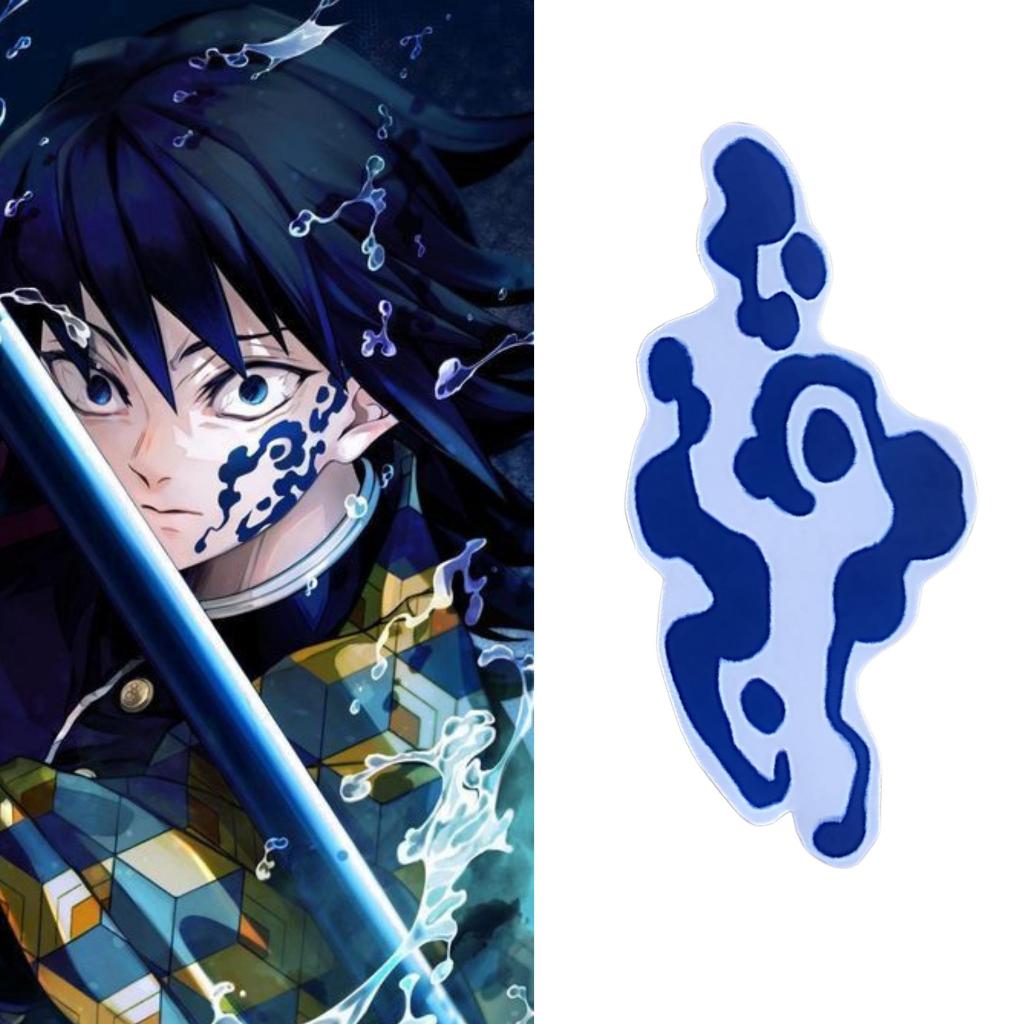 Desired.fx Giyu Tomioka Demon Slayer Mark Temporary Tattoo | Giyu ...