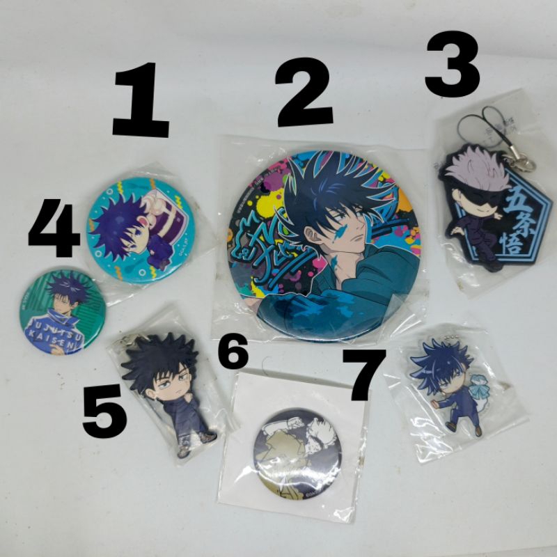 Original japan merch badge rubber keychain decora pict jujutsu kaisen ...