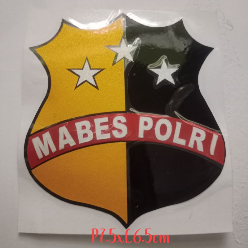 Logo stickers cutting pm mabes police officers stacked stickers ...