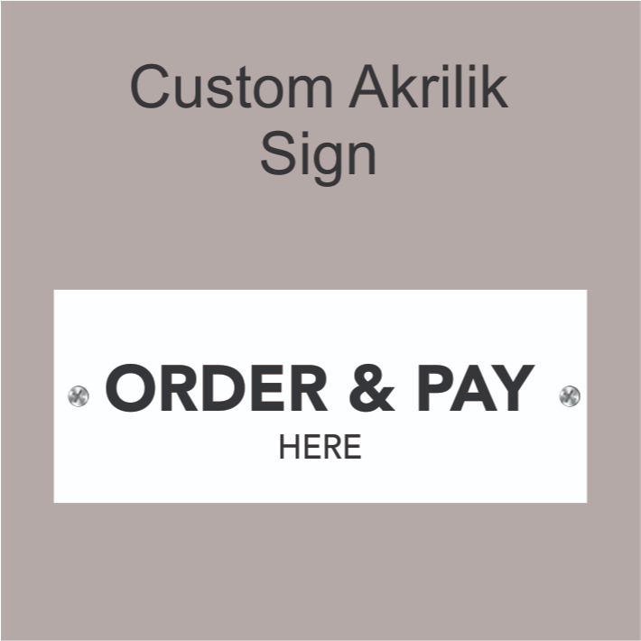 Custom acrylic sign custom acrylic cafe sign/ | Shopee Malaysia