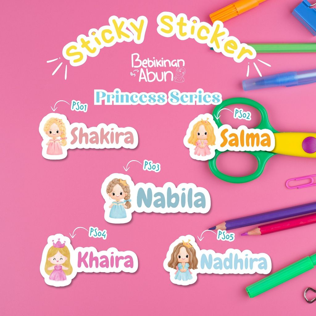 Custom Name Mini Sticker| Name Label Sticker | Waterproof Sticker ...