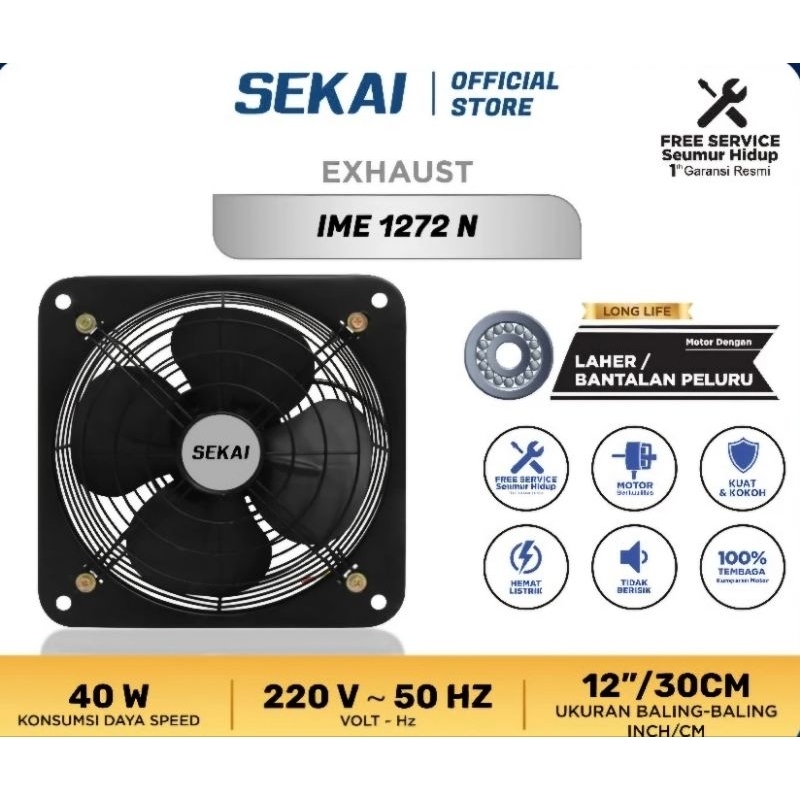 Sekai Exhaust Partition Fan 12 inch IME 1272 | Shopee Malaysia