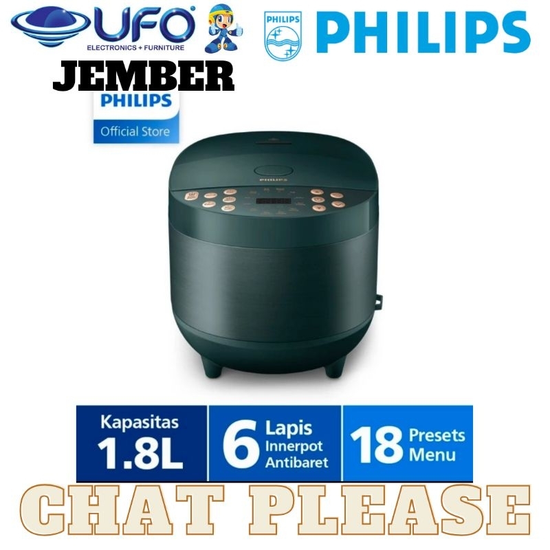HIJAU HITAM Philips HD4515/91 green HD4515/92 black DIGITAL RICE COOKER ...
