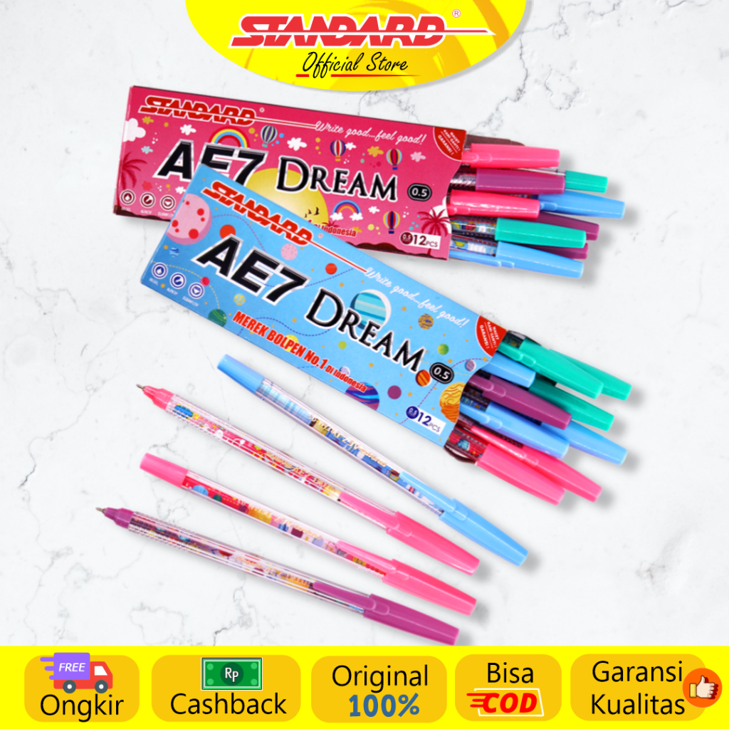 Standard - Pen AE7 Dream 0.5 (Stationery/Pen/Ballpoint/Pen) | Shopee Malaysia