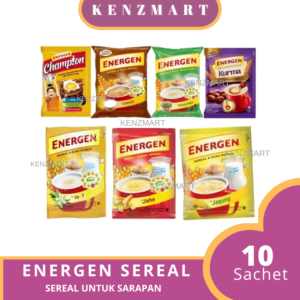 Energen Cereal 10 Sachets/Cereal And Milk Drink/Champion Chocolate ...