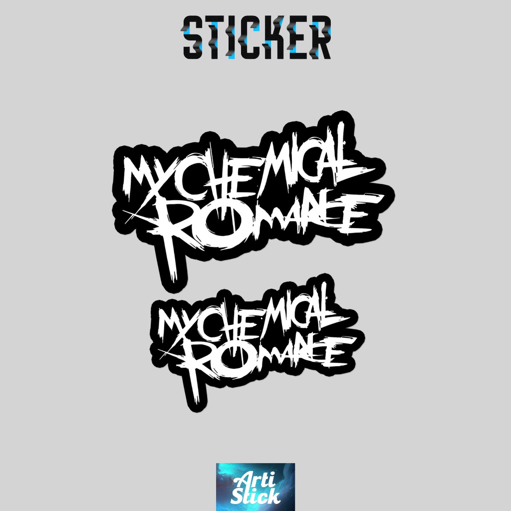 (2 Pcs) MY CHEMICAL ROMANCE LOGO BLACK Series Sticker | Waterproof ...