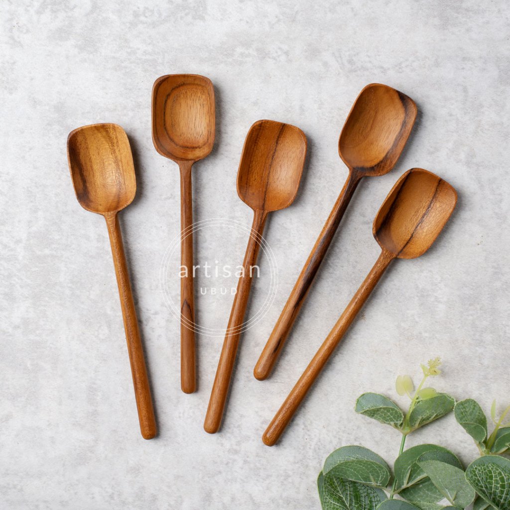 KAYU Elina - Teak Wood Spoon/Teak Wood Teaspoon/Teak Wood Cake Spoon ...