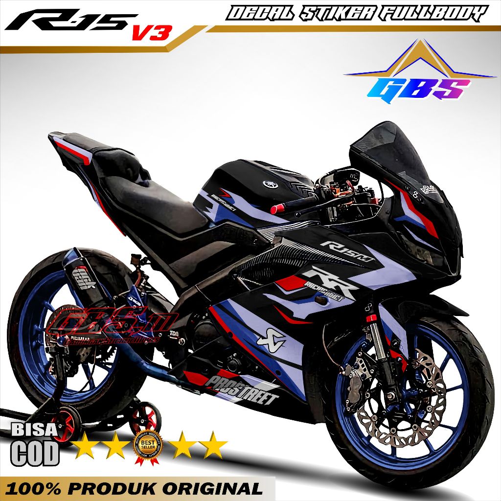 Decal R15 V3 Fullbody Sticker Decal Motorcycle R15 V3 Fullbody Sticker ...