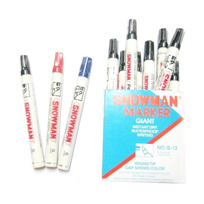 Snowman - Permanent Marker Marker G-12 - Pcs | Shopee Malaysia