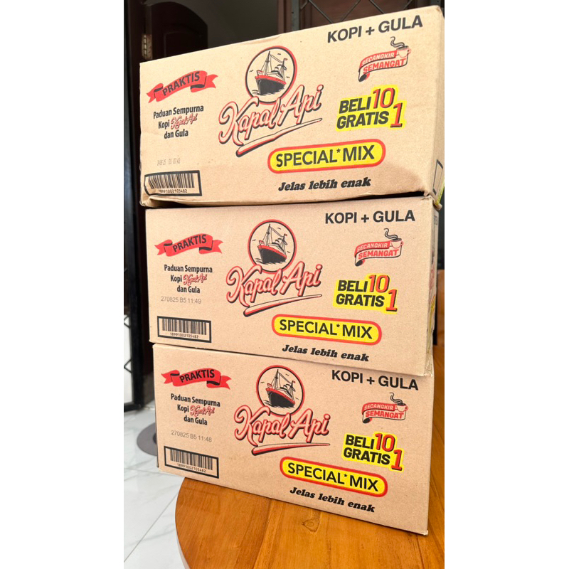 1 carton of Kapal Api Special Mix 23gr, packaging buy 10 get 1 free rtg ...