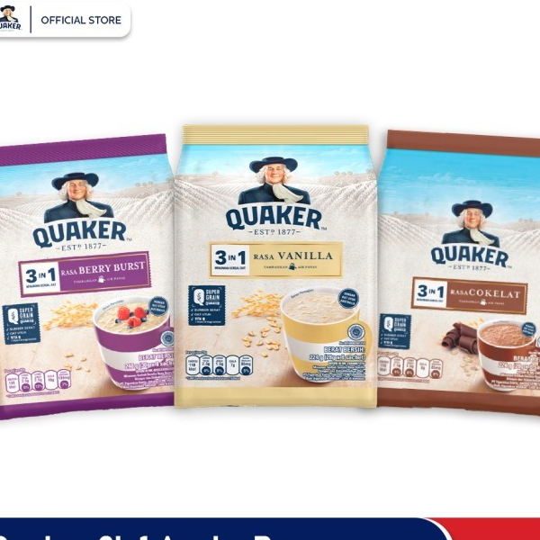 Quaker 3 in 1 Various Flavors Cereal Oats Drink Contains 8 sachets ...