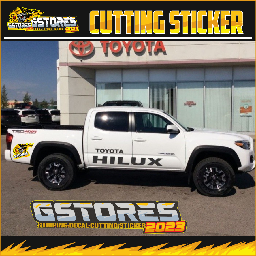 Hilux car sticker hilux car sticker cutting hilux sticker double cabin ...