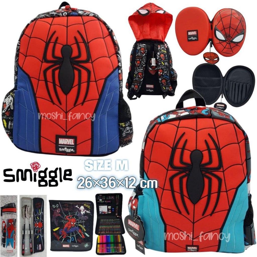 Smiggle Marvel Spiderman Boys Bag/Smiggle Spiderman Hodie Backpack ...