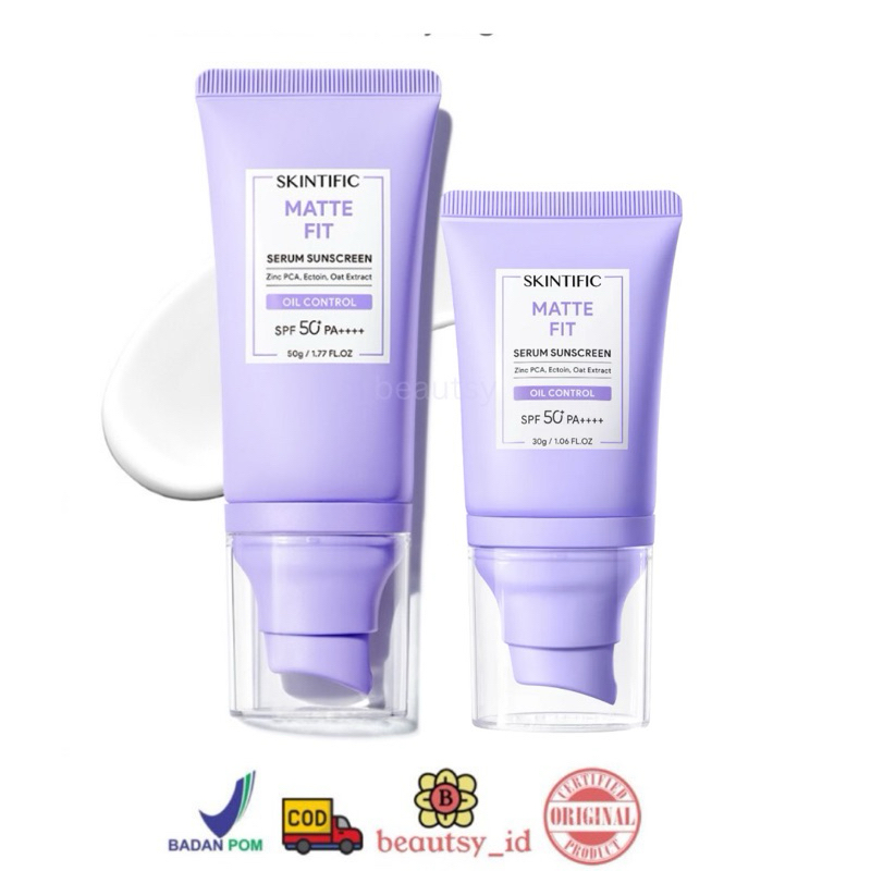 UNGU Skintific Matte Fit Serum Sunscreen SPF 50 PA+++ Oil Control ...