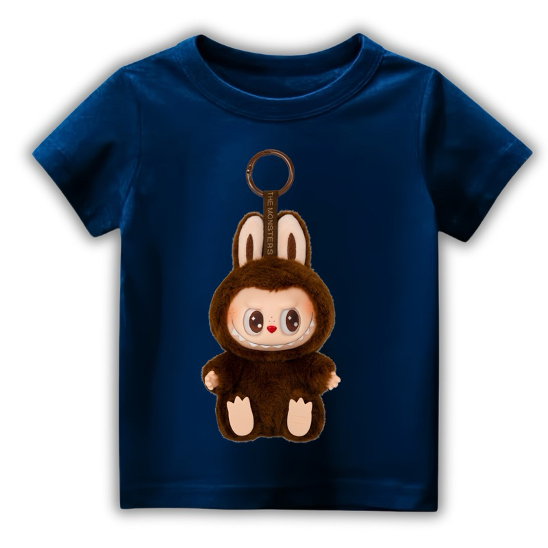 Navy COLOR T-SHIRTS POP MART LABUBU HAVE A SEAT VIRAL HITS CHILDREN'S T ...