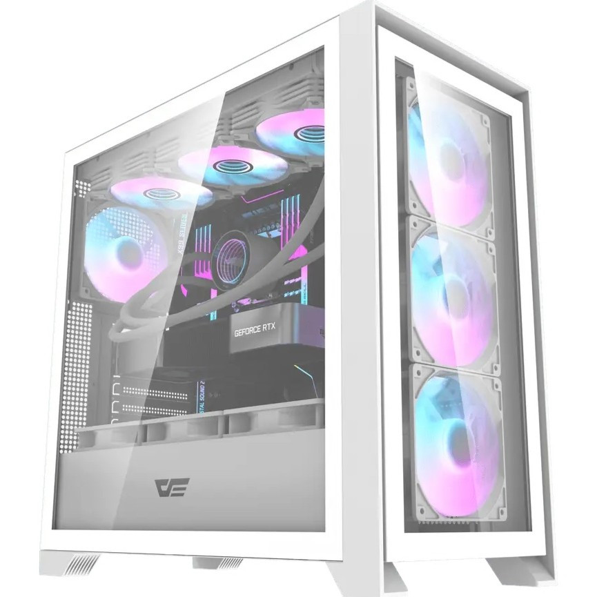 DARKFLASH DRX90 GLASS WHITE MID TOWER PC CASE CASING GAMING CHASSIS | Shopee Malaysia