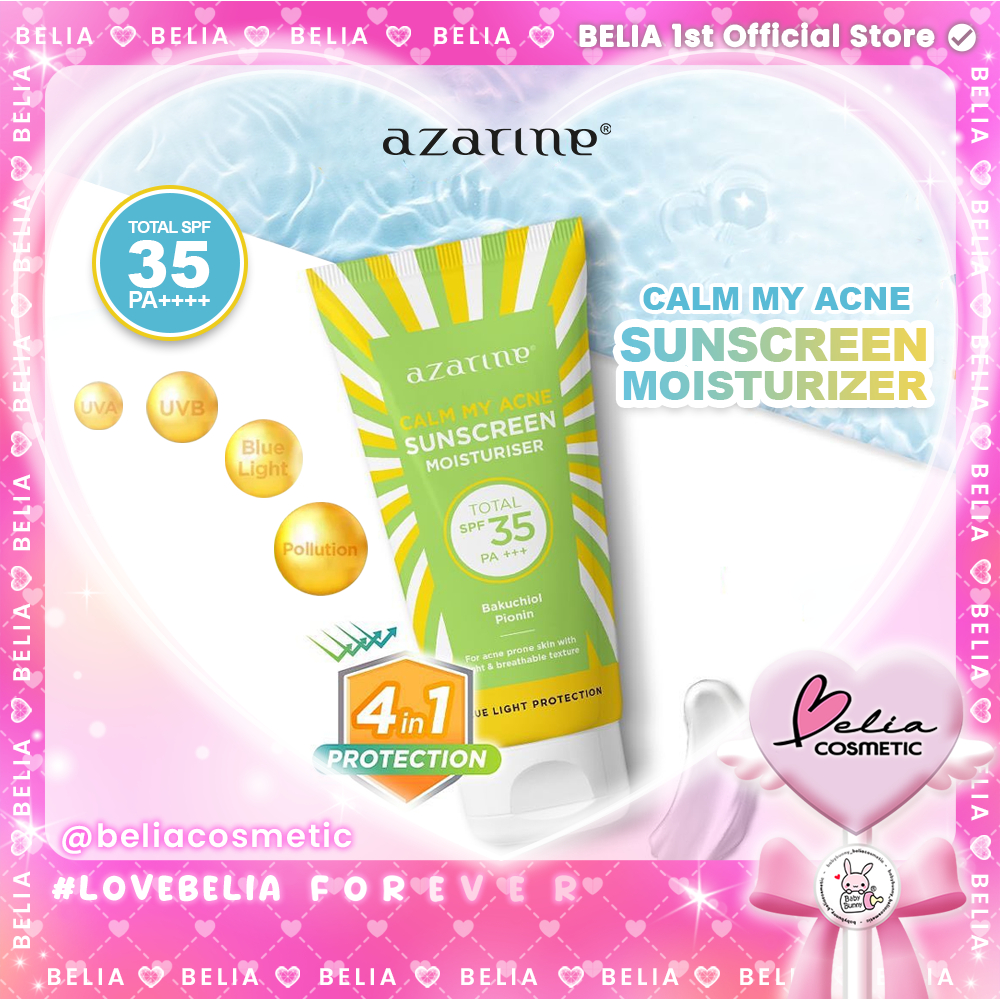 Belia AZARINE Calm My Acne Sunscreen Moisturiser SPF35 PA+++ 40ml | Ss ...