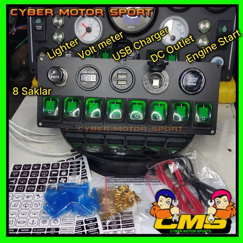 Interior Dashboard instrument universal panel Switch engine start DC ...