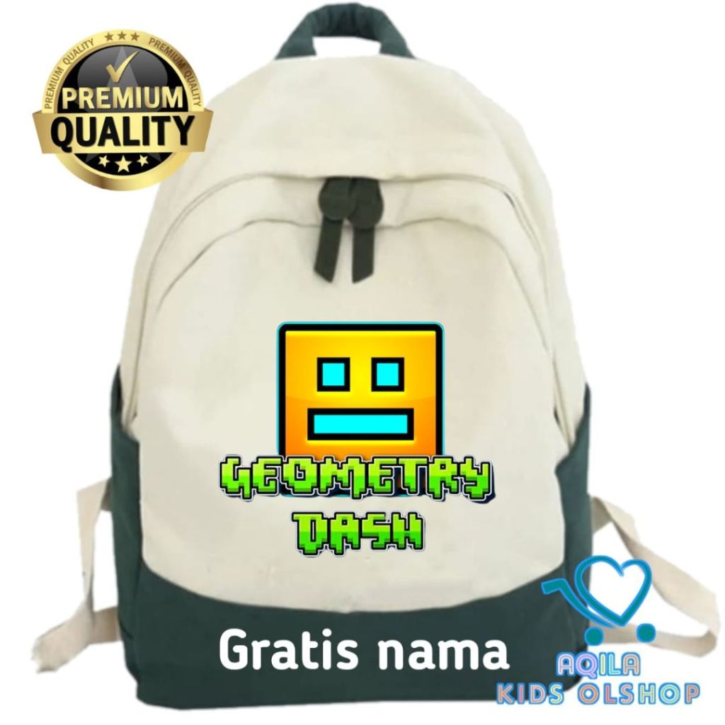 Geometry dash game Pattern Children's Backpack | Shopee Malaysia
