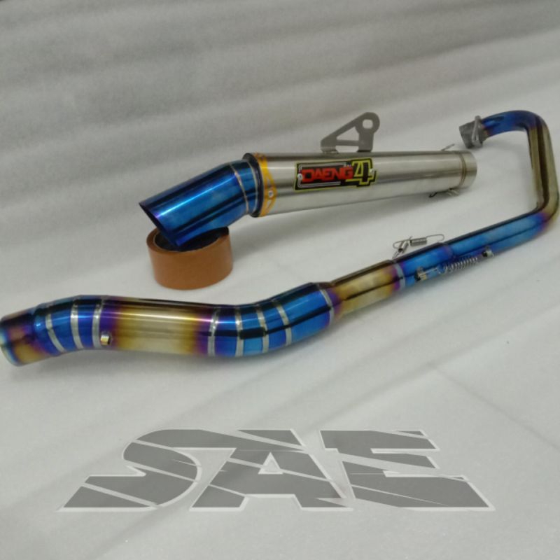 Daeng sai4 canister conical exhaust Muffler pipe full syatem 1 set big ...