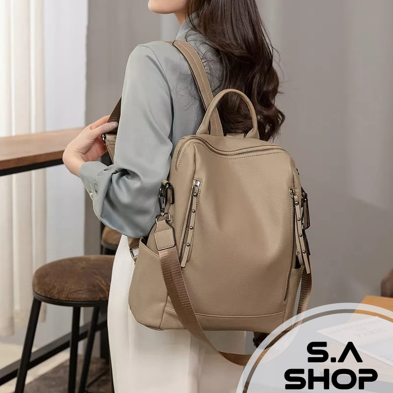 Batam Multifunction Leather Backpack for Women, Girls, Teenagers, Adults, Canvas, High School ...