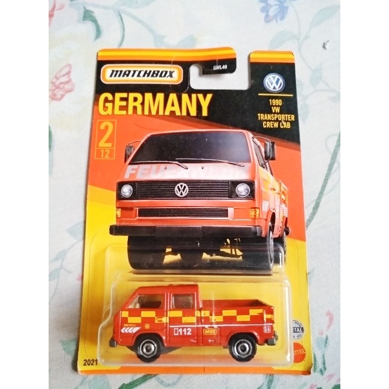 Matchbox GERMANY 1990 VW transporter crew cab (with 2 Variants ...