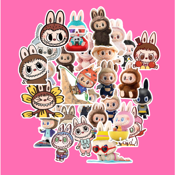 Modern Funny LABUBU Pack Stickers Aesthetic HP Laptop Tab Notebook (28 ...