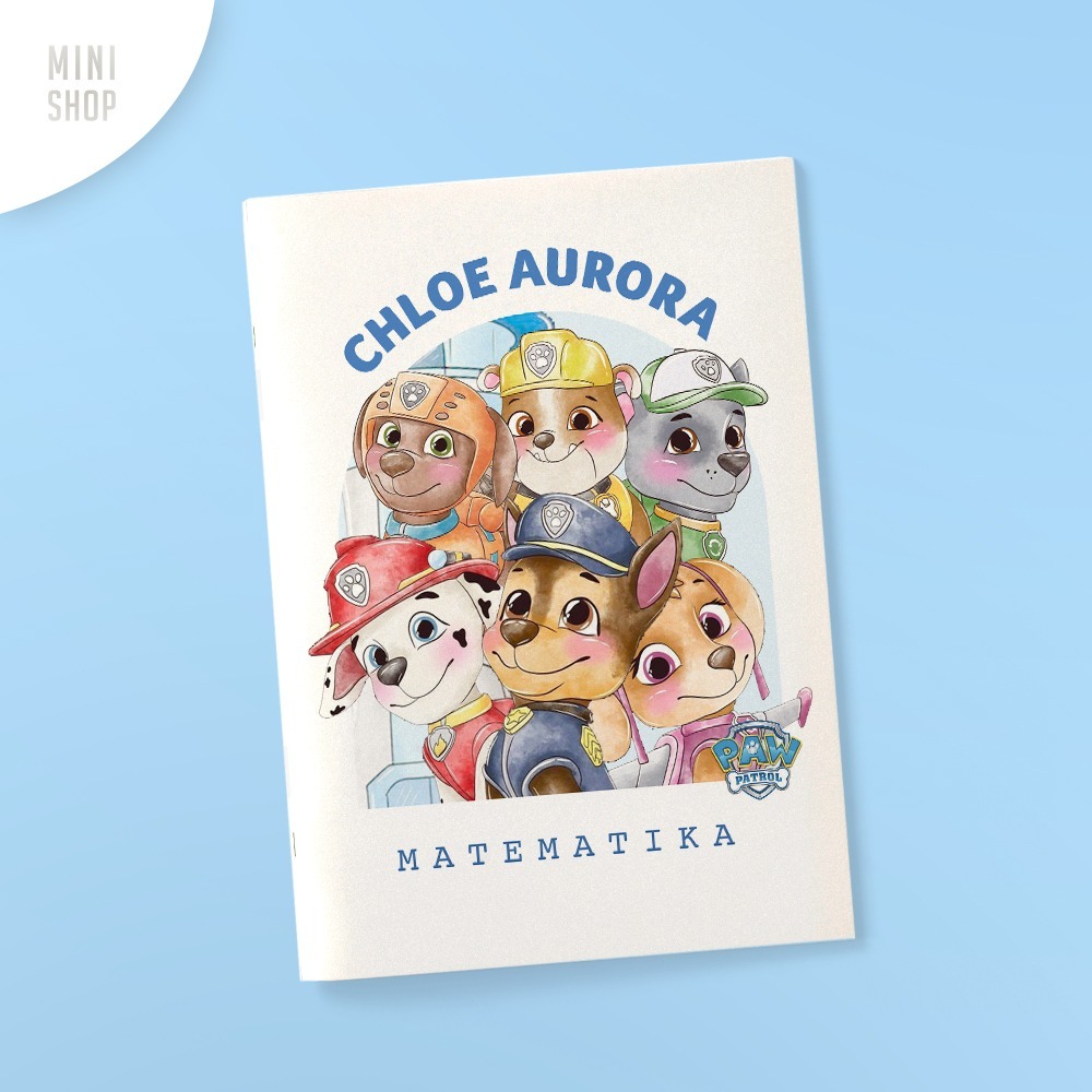 Custom A5 Paw Patrol School Notebook (Chase Rubble Marshal Rocky ...