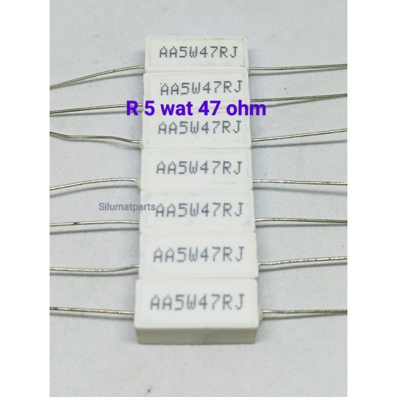 Lime Resistor 5 wat 47 ohm Resistor 5watt 47ohm R 5 w 47 ohm | Shopee ...