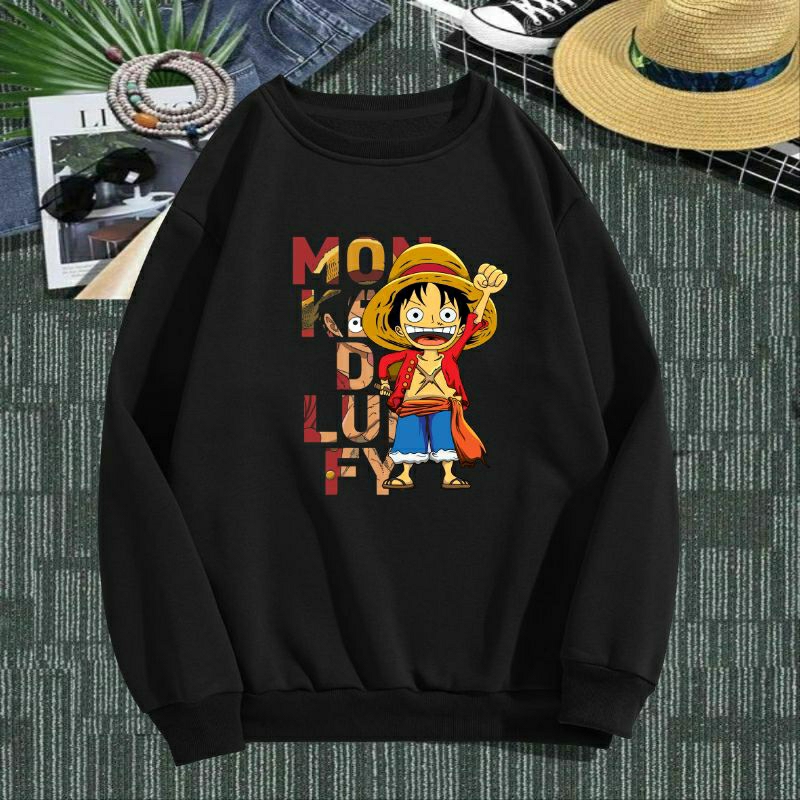 Monkey D Luffy One Piece Sweater Anime Japanese Manga Crewneck V4 ...
