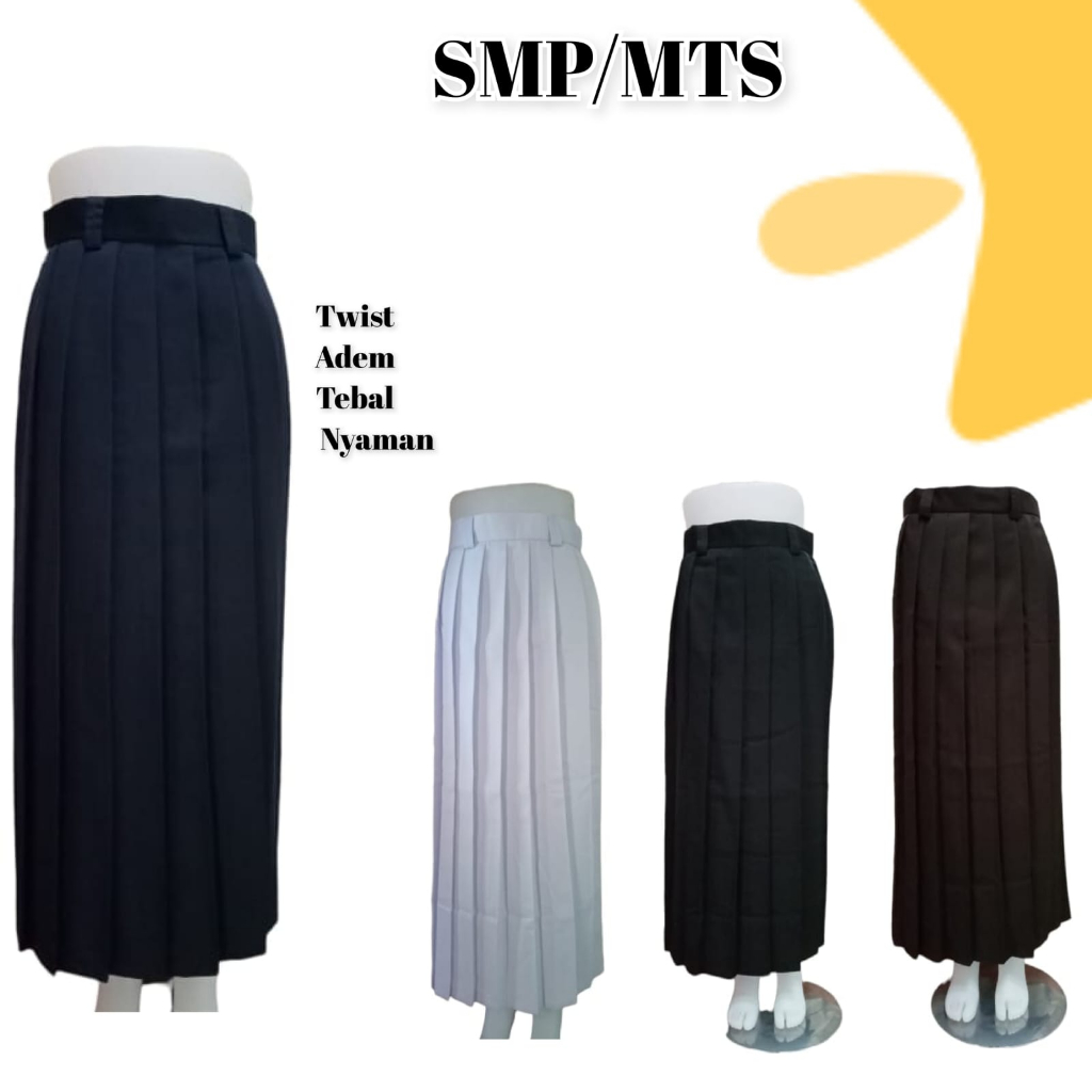 Smp/mts School Uniform Rampel Long Skirt/MTS School Uniform Non-Rubber ...