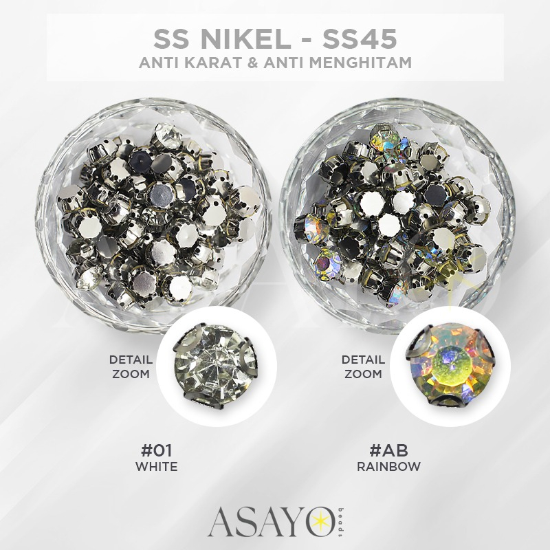 Diamond Shell/Krystal Shell SS/Gem Shell 3D Nickel SS45 Contents 1gross ...
