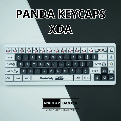 Panda Keycaps XDA Black & White PBT Mechanical keyboard keycap set ...