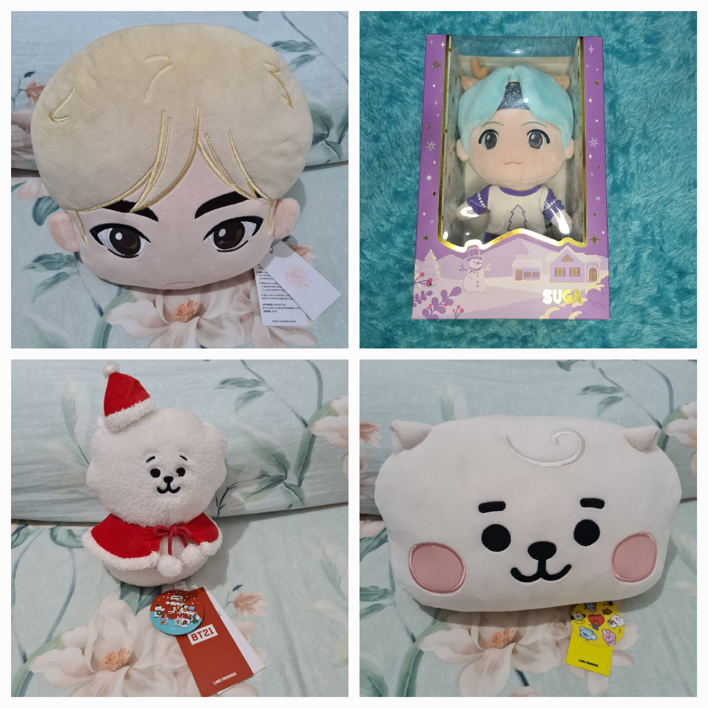 Bt21 TinyTan Cushion Doll Jin Suga RJ Baby BTS Official Merchandise ...