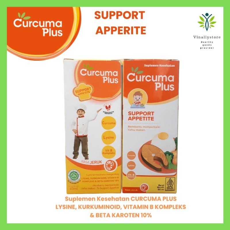 Curcuma PLUS SUPPORT APETITE 60ml (Helps Improve Appetite) | Shopee ...