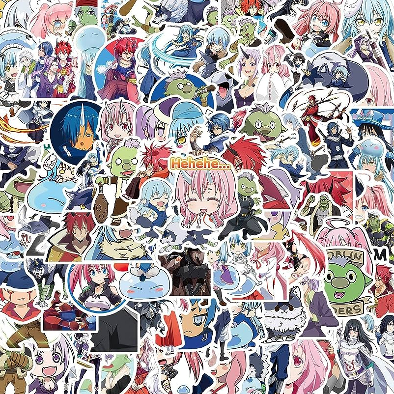 (40 Pcs) Glossy and Waterproof Tensei Shitara Slime Datta Ken/Rimuru ...