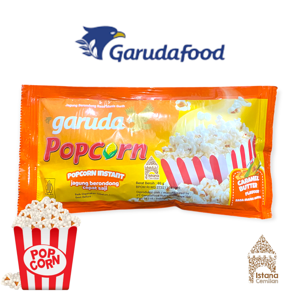 Garuda Leo O'Corn Corn Brondong Instant Popcorn Caramel Butter 80 Grams ...