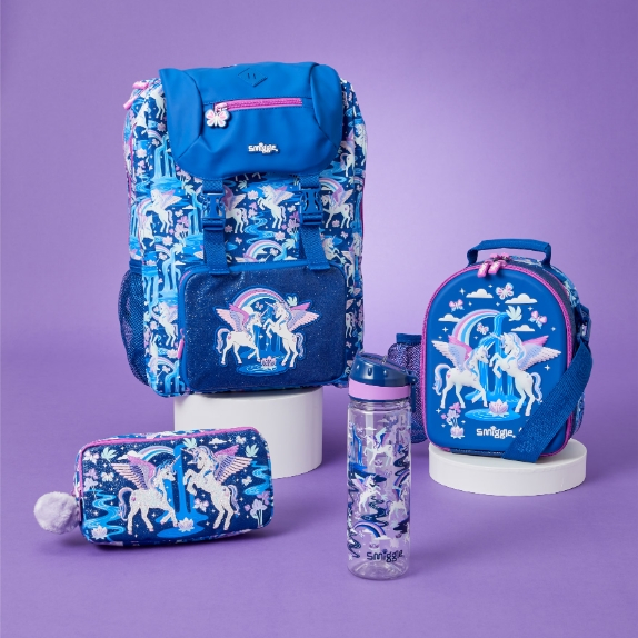 Smiggle Away Foldover navy pegasus Backpack Kids Backpack | Shopee Malaysia