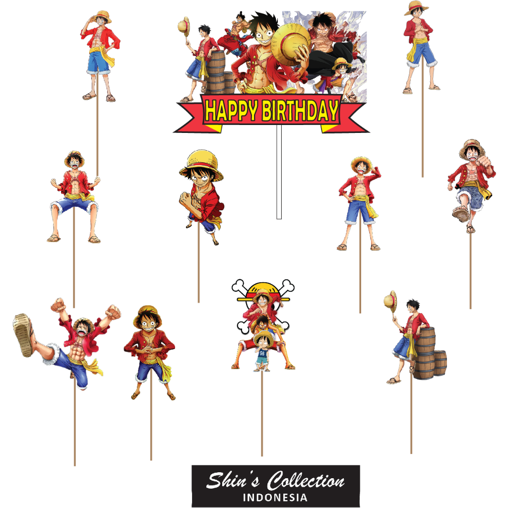 Luffy Solo One Piece Cake topper | Shopee Malaysia