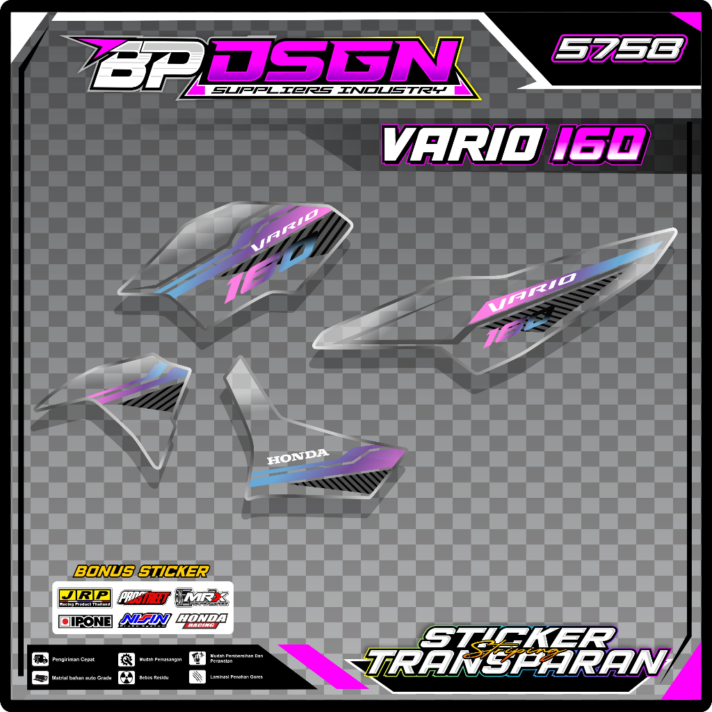 Vario 160 Transparent STRIPING STICKER NEW - VARIO 160 Transparent ...
