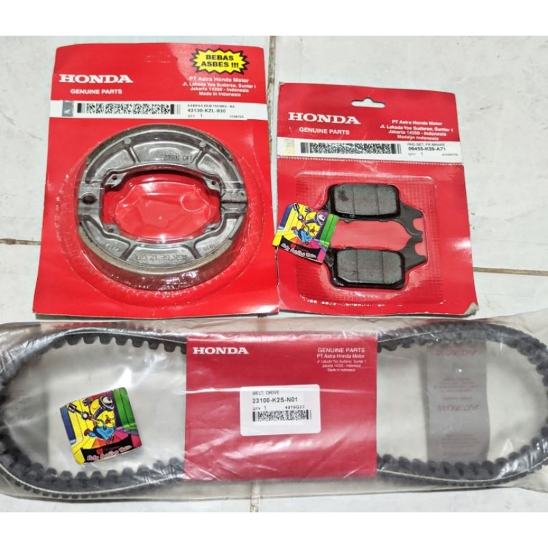 Front Rear Brake Pads Van bel AHM K2S Honda vario 160 new cbs STYLO 160 ...