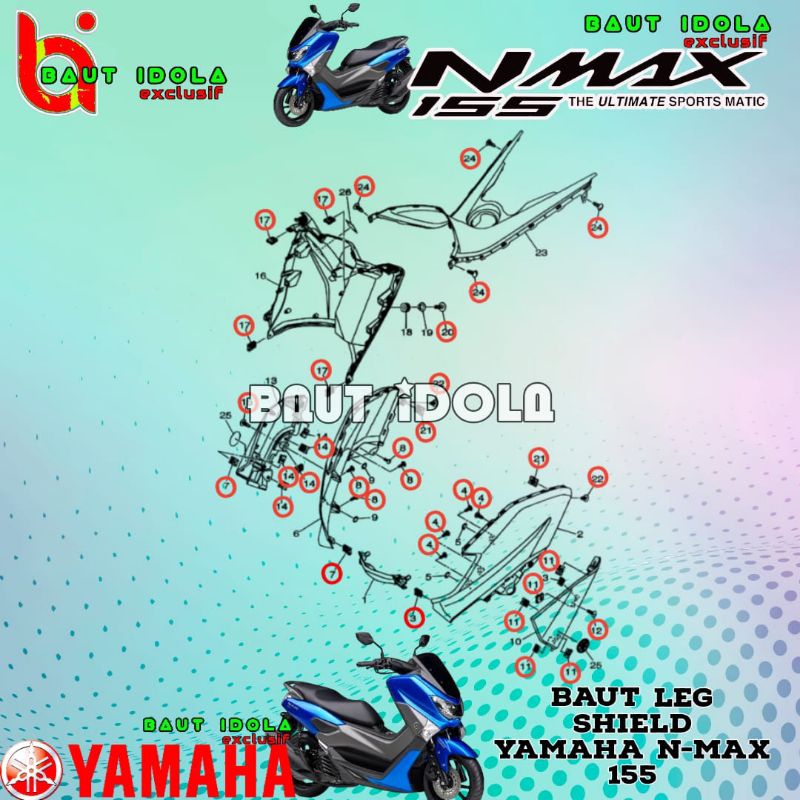 Original Yamaha Nmax Lock Legshield Bolt | Shopee Malaysia