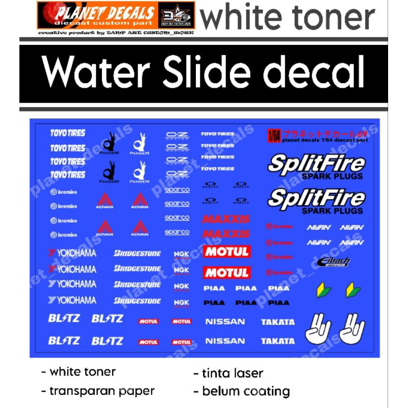 Universal SPLITFIRE Hot Wheels Decal (white toner) | Shopee Malaysia