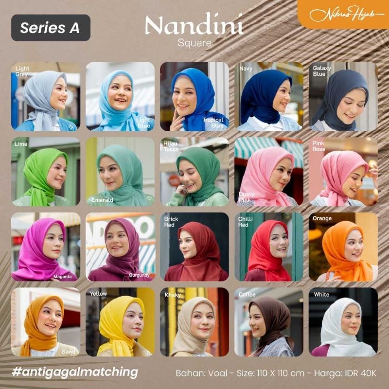Nibras HIJAB RECTANGULAR SYAR'I NANDINI KLIM MATERIAL VOAL SAUDIA ...