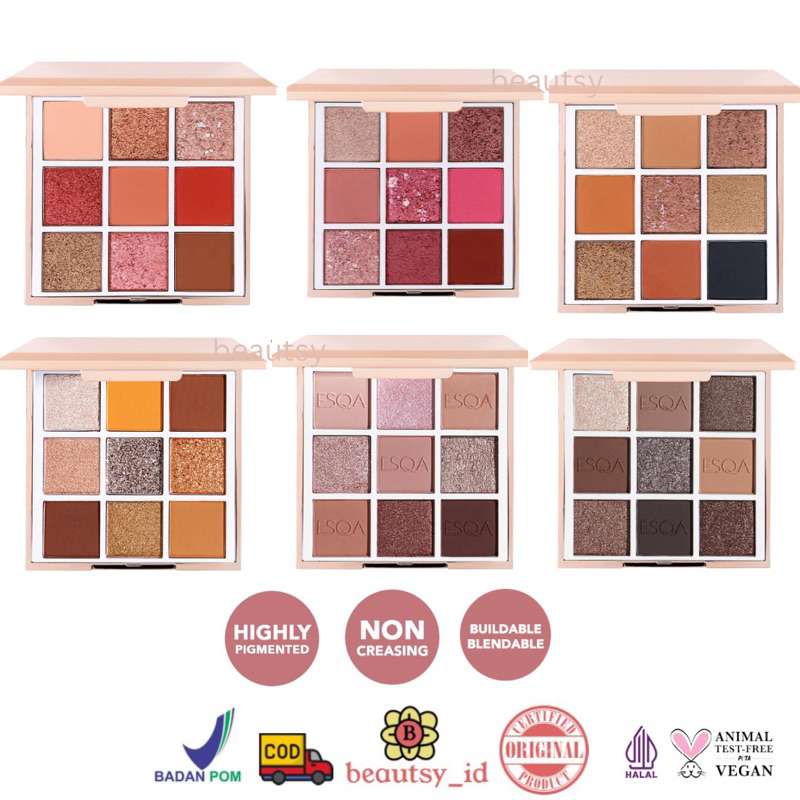 Esqa The Goddess Eyeshadow Palette Original BPOM - Eye Shadow Pink ...