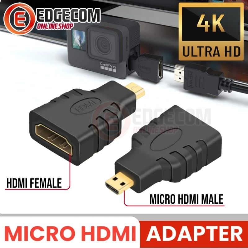 Gender/micro HDMI to HDMI Female Adapter Connector | Shopee Malaysia