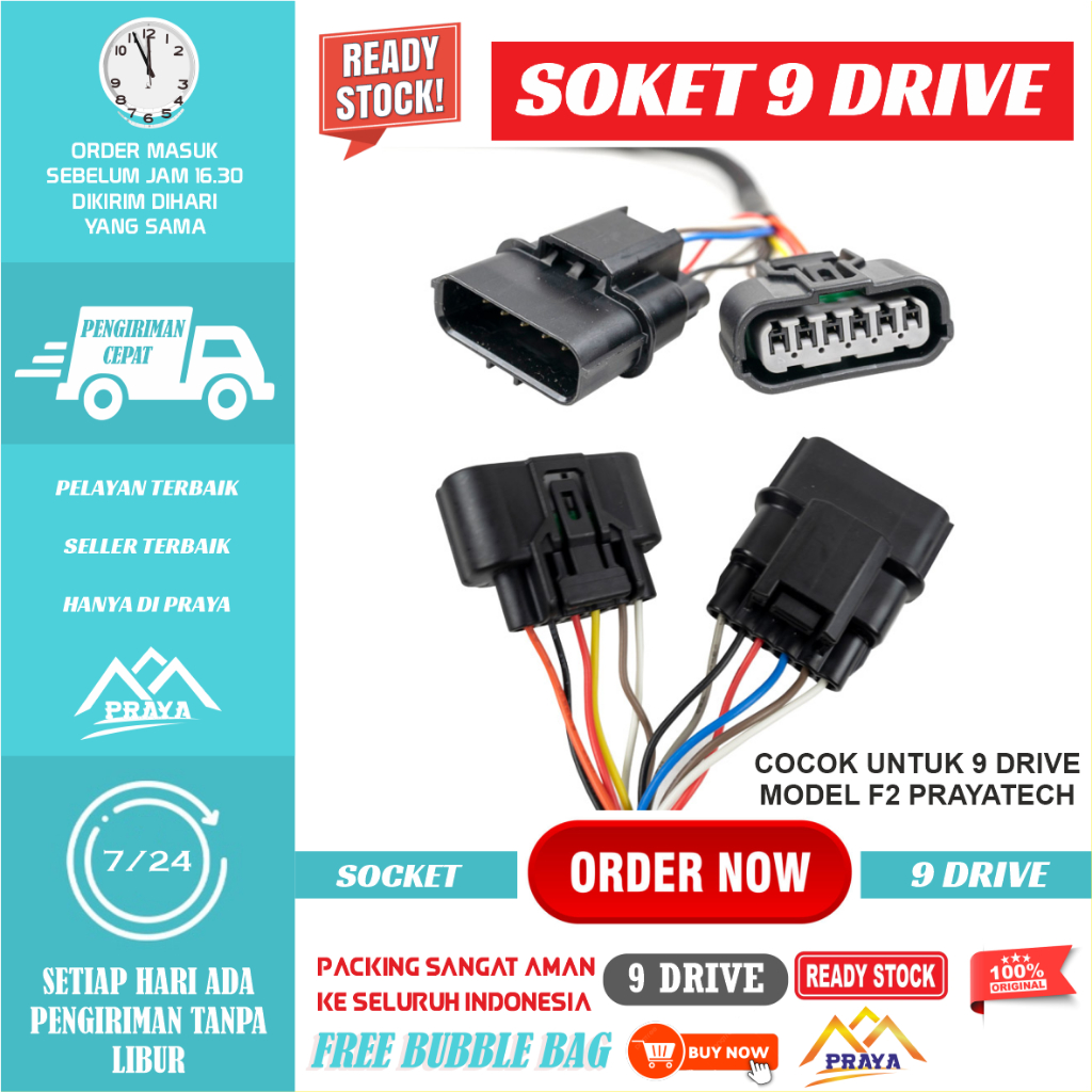 Socket ONLY! 9 drive Piggyback Remap Ecu Brio AVANZA CALYA AYLA SIGRA ...