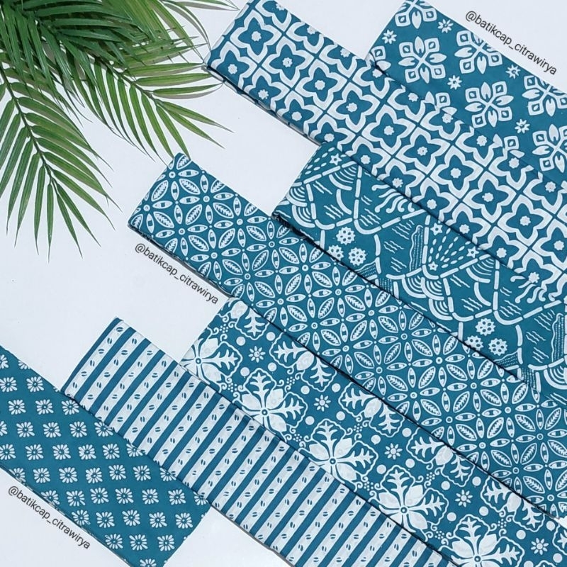HIJAU Garutan stamped batik cloth in turquoise green color | Shopee ...